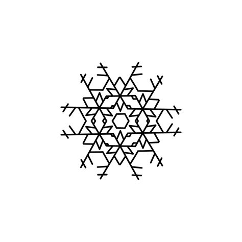Snowflake Line Vector Icon Illustration 23250117 Vector Art At Vecteezy
