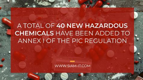 Echa Substances Hazardous Chemical Pic Regulation Pesticides