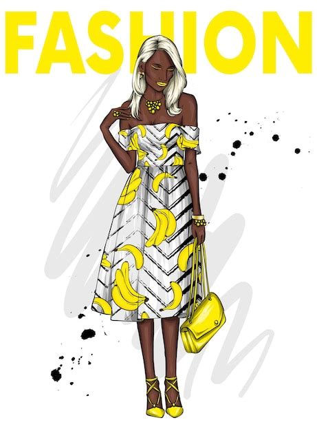 Premium Vector Beautiful Girl In Stylish Clothes Fashion And Style