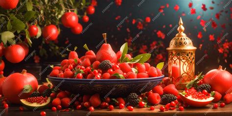 Premium Ai Image Realistic Yalda Night Background