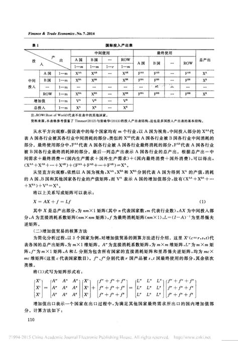 全球价值链分工下我国出口规模的透视分析基于增加值贸易核算方法 财贸经济2014 广东国际战略研究院