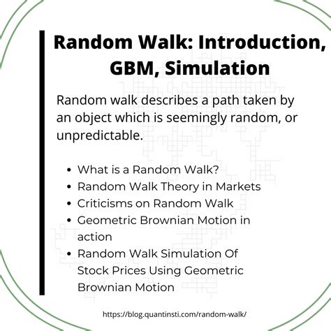 Random Walk Introduction Gbm Simulation Brownian Motion Simulation Unpredictable