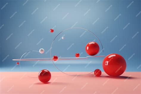 Premium Ai Image Floating Spheres 3d Rendering Empty Space For Product Show