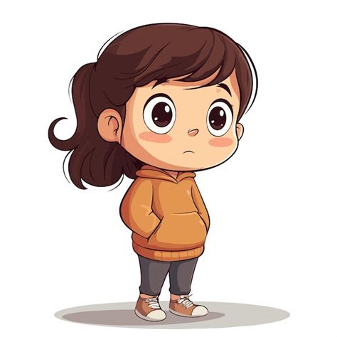 Embarrassed Girl Vector Cartoon Illustration Premium Ai Generated Vector