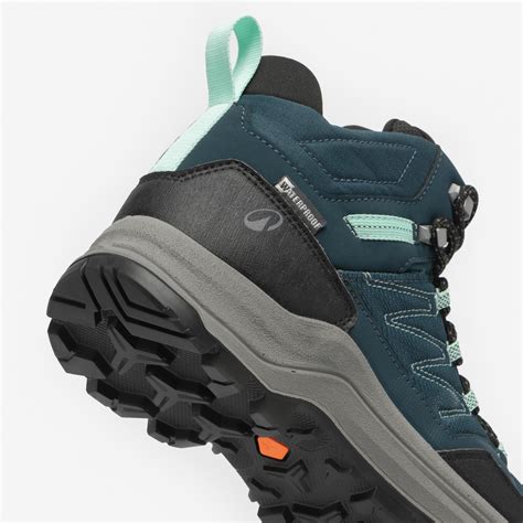 Wanderschuhe Damen Wasserdicht Mh100 Grün Grau Decathlon