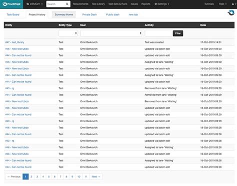Project Global History Updates Practitest Discussion Forum