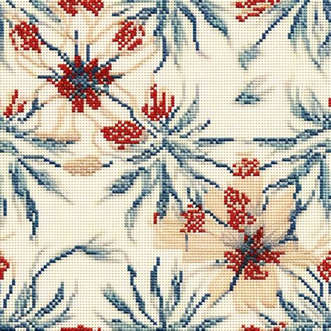 Premium Photo A Close Up Of A Cross Stitch Picture Of A Flower
