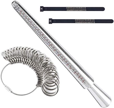 Mengger Ring Sizer Uk Measurement Scales Kit Measure Tool Stick Ring