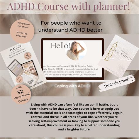 Adhd Dyslexia Course And Planner Weekly Daily Planner Mastery Course For People With Adhd And