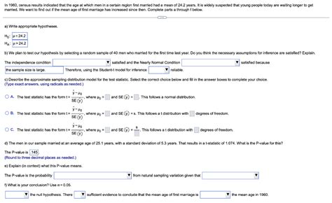 solved a write appropriate hypotheses h0 ha b we plan