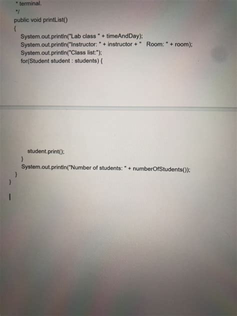 Solved III Babe In Lab Classes In The Lab Classes Chegg Com