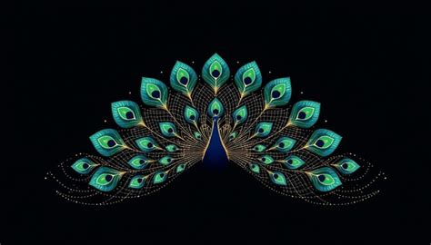 Free Geometric Peacock Display Image Download At Stockcake