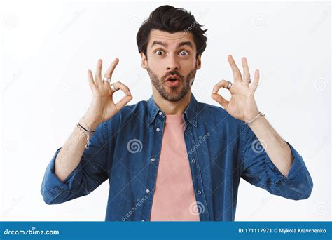 Guy Thinks Idea Is Amazing Impressed Good Looking Bearded Man Rate