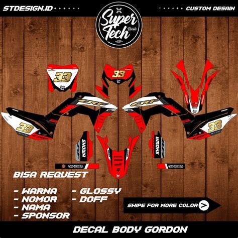 Jual Decal Honda CRF 150L Full Body Desain Simpel Minimalis Crf12