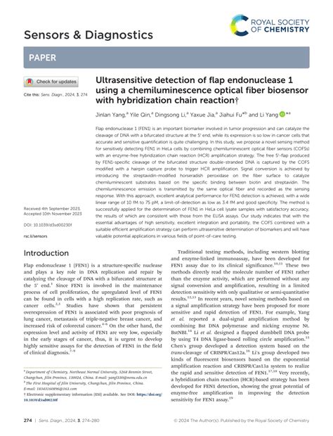 Pdf Ultrasensitive Detection Of Flap Endonuclease 1 Using A