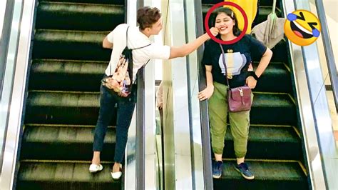 Pulling Stranger Cheeks On Escalator Classy Harsh Youtube