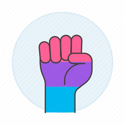 Bisexual Fist Hand Lgbt Pride Icon Download On Iconfinder