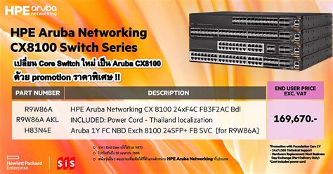 Core Switch ต้อง Hpe Aruba Cx8100 Switch Series พร้อมโปรโมชันสุดปัง