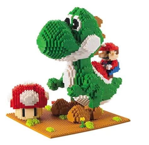 Super Mario Yoshi 3d Puzzle Micro Building Blocks Diy £24 99 Picclick Uk