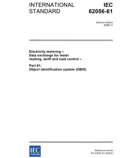 IEC 62056 61 Ed 2 0 En 2006 Electricity Metering Data Exchange