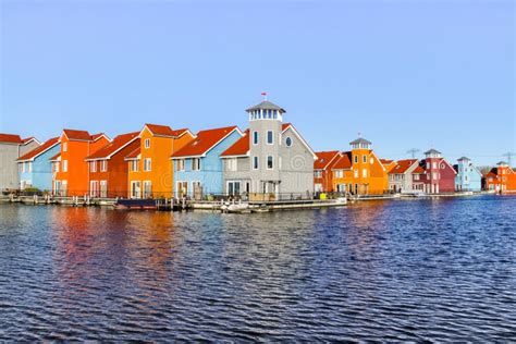 Groningen Netherlands February 2018 Colourfull Houses Editorial Image