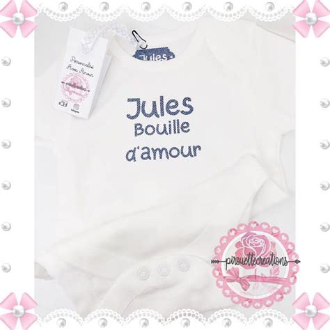 Body bébé personnalisé bouille d Amour prénom Body bébé
