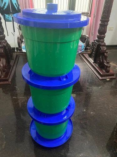 Multicolor With Cover Bio Compost Bin Size 22 Ltr Capacity 2 Kg