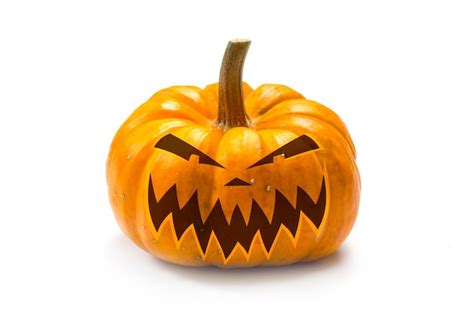 Premium Photo Halloween Pumpkin Face Of Scary Jack Isolated