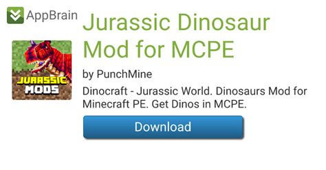 Jurassic Dinosaur Mod For Mcpe For Android Free App Download