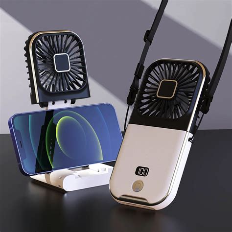 Kdybd 휴대용 미니 손 선풍기 목걸이 Usb 충전 3000mah 배터리 전원 180 티몬