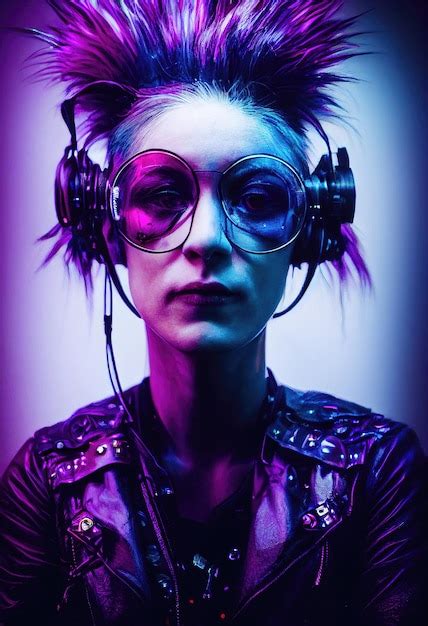 Premium Photo Fictional Portrait Of A Fictional Punk Pretty Girl With