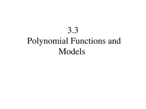 polynomial functions ppt mathematics topic ppt