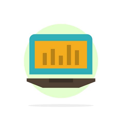 Laptop Graph Analytics Monitoring Statistics Abstract Circle Background
