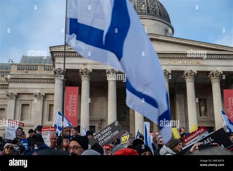 Pro Israel Rally At Trafalgar Square Calling For Release Of Hostages