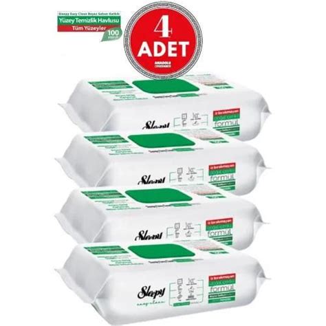 Полотенце для чистки поверхностей Sleepy Easy Clean 100 листов 4 шт купить с доставкой по