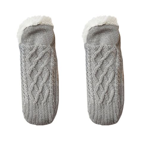 Jgtdbpo Fuzzy Slipper Socks For Women Winter Christmas Warm Soft Fleece