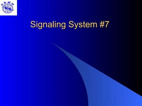Ss7 Signalling System For Telecommunication Engineering Ppt