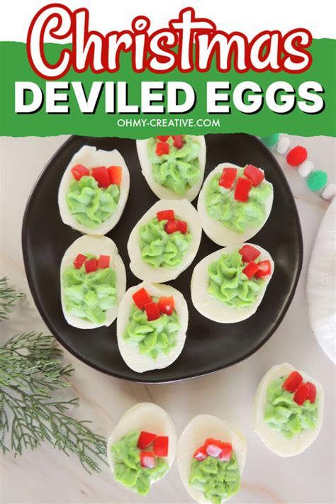 10 Christmas Deviled Egg Recipes Oh My Creative