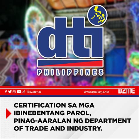 Certification Sa Mga Ibinebentang Parol Pinag Aaralan Ng Department Of