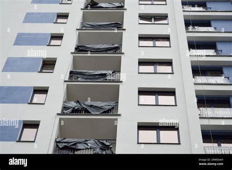 Windows And Accessories Of A New Modern Monolithic Frame Block House