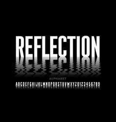 Water Waves Style Font Design Ripple Effect Vector Image