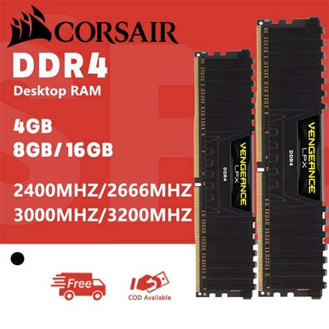 HÀNG XỊN Ram PC CORSAIR VENGEANCE DDR4 4GB 8GB 16GB 2400Mhz 2666Mhz 3200Mhz Chính Hãng New