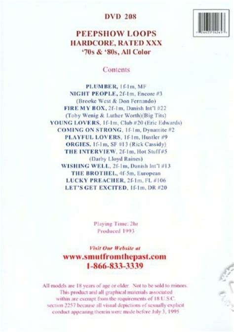 Watch Peepshow Loops 208 70s 80s Color With 12 Scenes Online Now At FreeOnes