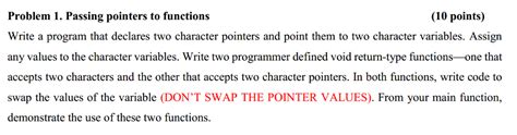 Solved Write A Program That Declares Two Character Pointers