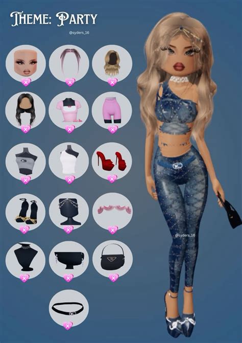💋 Roblox Dti Theme Party Girls Party Outfits Themed Outfits
