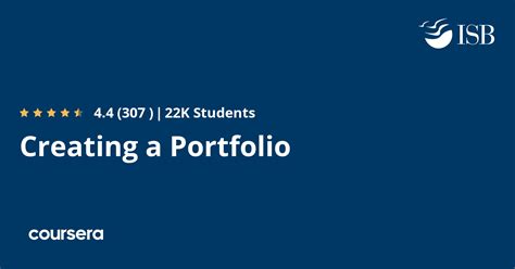 Creating A Portfolio Coursera
