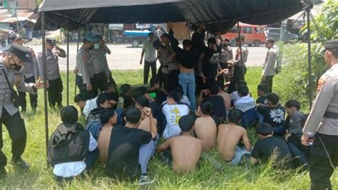 Diduga Akan Ikut Unjuk Rasa Di Bandar Lampung Dan Bawa Sajam Polisi