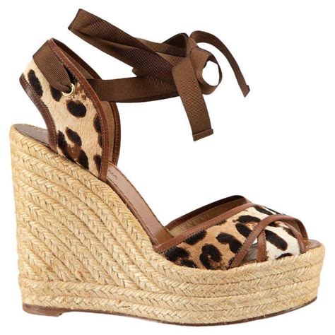 Leopard Print Sandals Heels 38 For Sale On 1stdibs