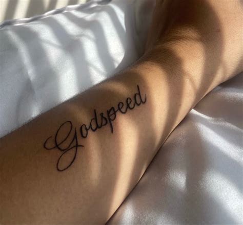 Godspeed Tattoo🫀 Hand Tattoos For Girls Cursive Tattoos Classy Tattoos