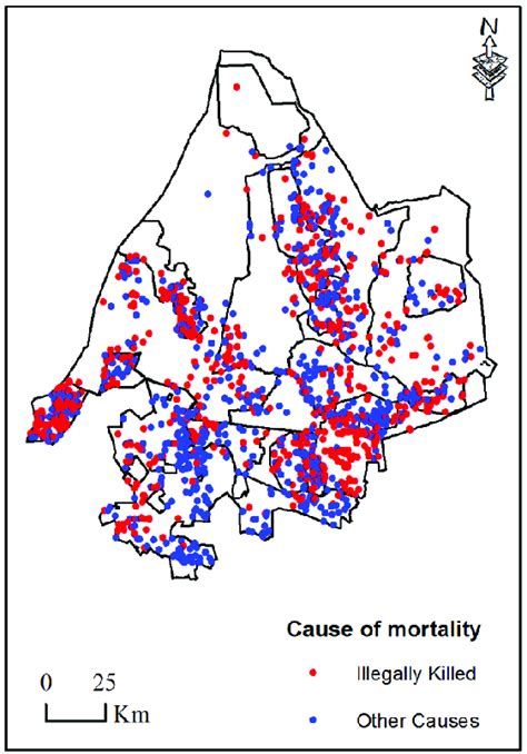 3 The Distribution Of Elephant Carcases Recorded From 2002 To 2012